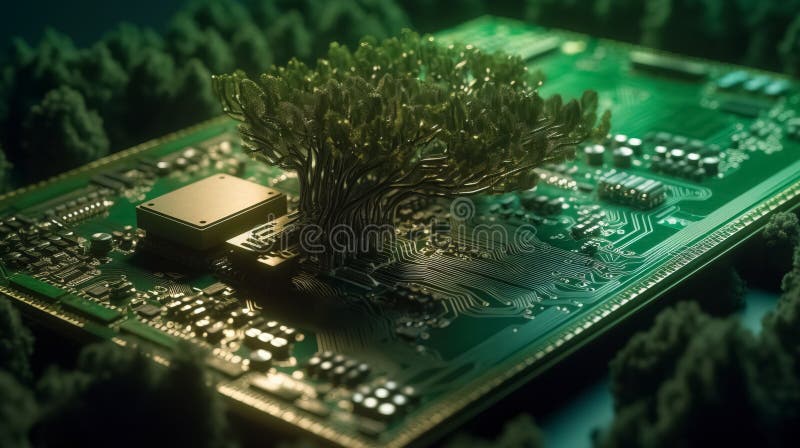 Trees are Growing on Circuit Board Technology Innovations Stock ...