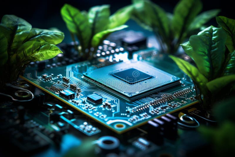 Trees are Growing on Circuit Board Technology Innovations. Digital ...