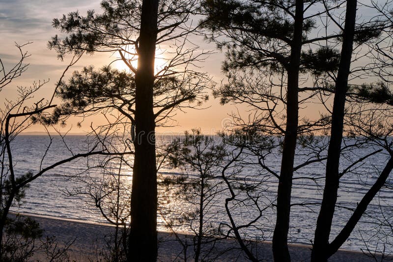 Sandy Beach Rays Setting Sun Island Wolin Stock Photos - Free & Royalty ...
