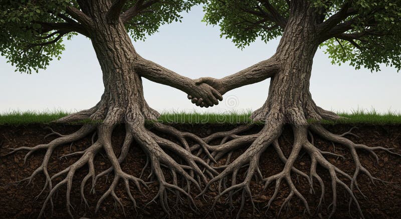 Tree Root Handshake Stock Illustrations – 25 Tree Root Handshake Stock ...