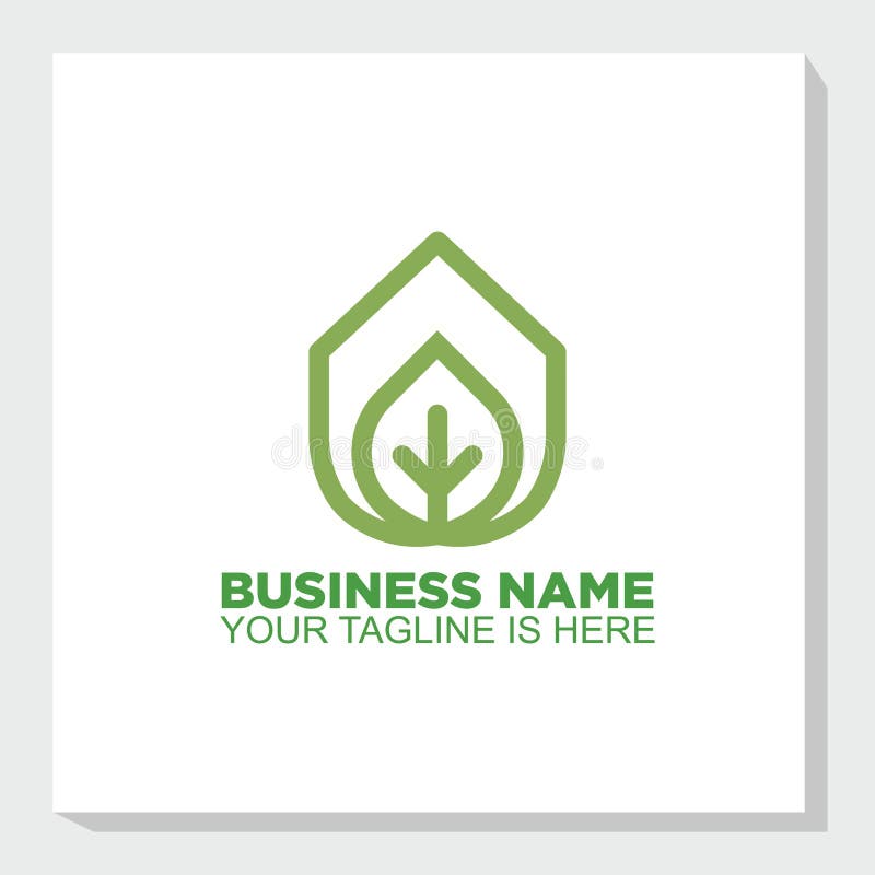 Trees and Houses Logo Design Concept, Nature Element Logo Design Vector ...