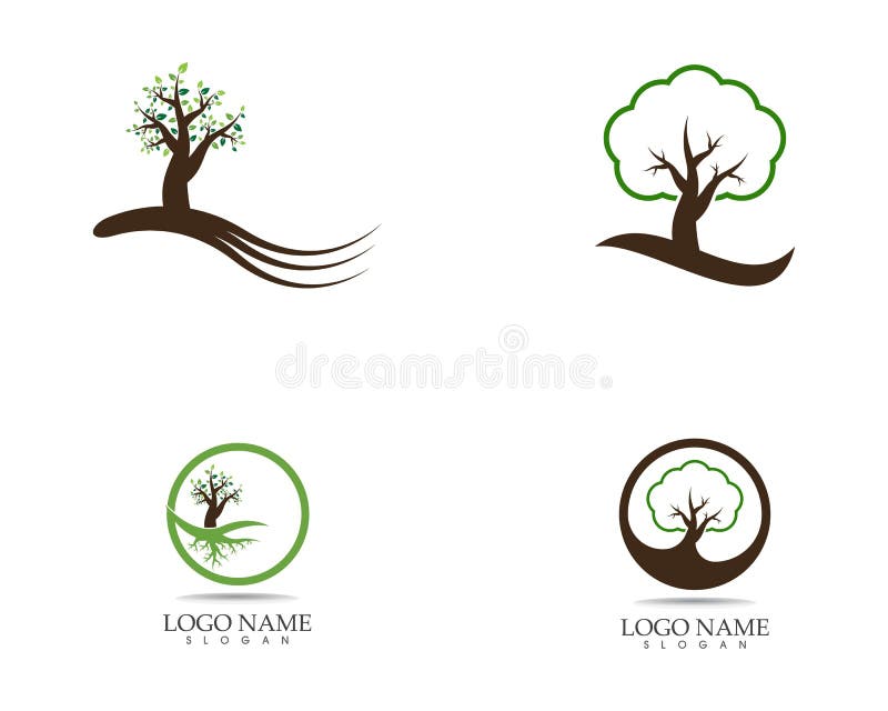 Trees Icon Logo Vector Illustration Stock Vector - Illustration of icon ...