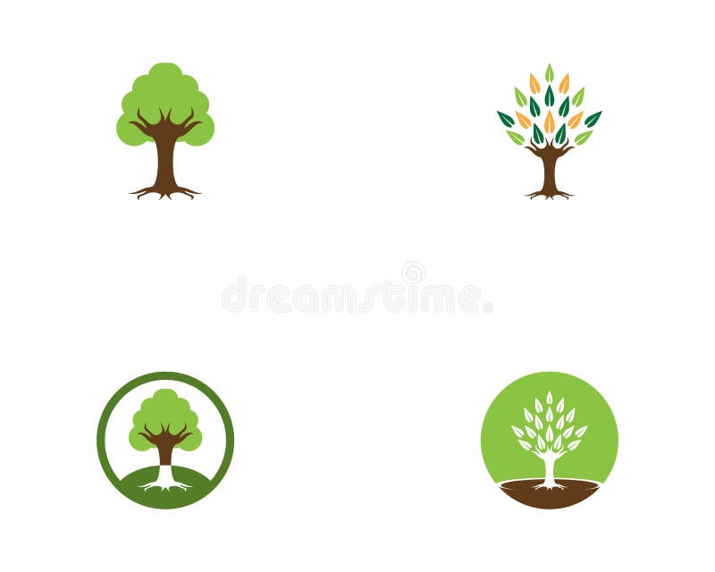 Trees icon vector template stock vector. Illustration of root - 138407375