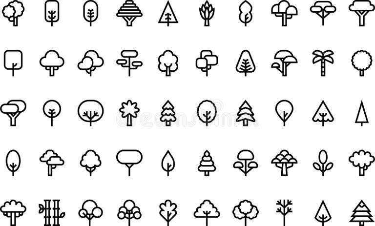 Trees Icons High-Quality Vector Icons Collection with Editable Stroke ...