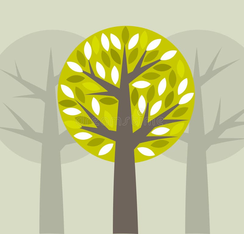 Trees group stock illustration. Illustration of harmony - 31683325