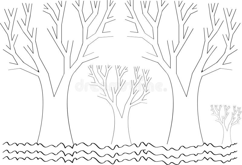 Trees Jpg Image with Svg Vector Cut File for Cricut and Silhouette ...