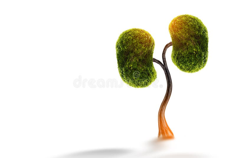 Trees Kidneys, 3D Environmental and Medical Concepts Stock Illustration ...