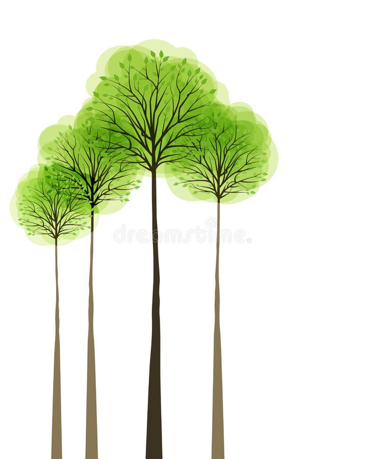 Trendy Concept Trees Vector Stock Vector - Illustration of pictogram ...