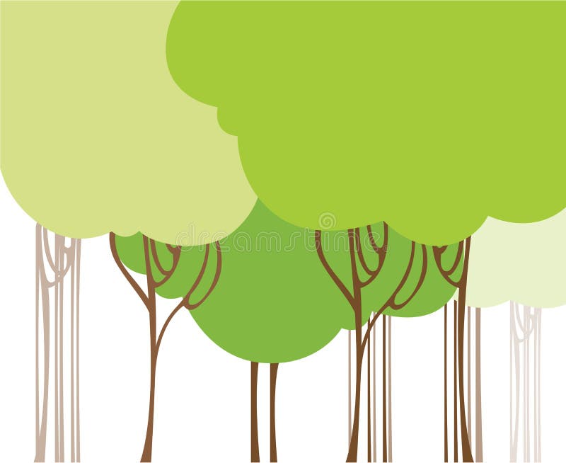 Trees Nature Background Vector Banner Stock Vector - Illustration of ...