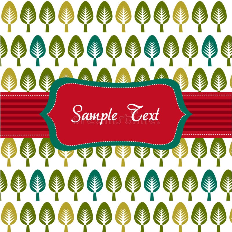 Trees Pattern, Floral Card, Floral Background Stock Vector ...