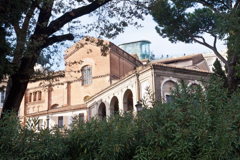 Trees and Ruins in Rome, Italy Stock Photo - Image of construction ...