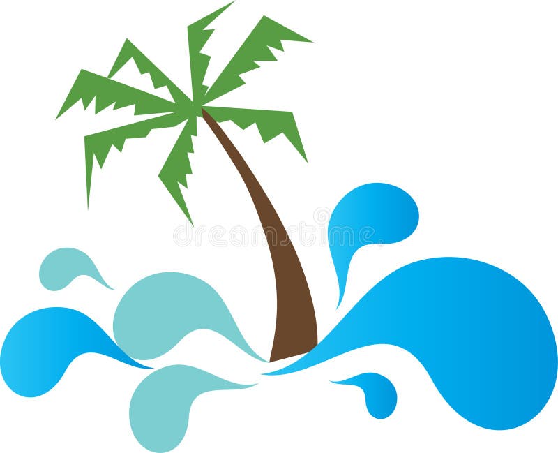 Trees and sea stock vector. Illustration of trees, holiday - 80519786