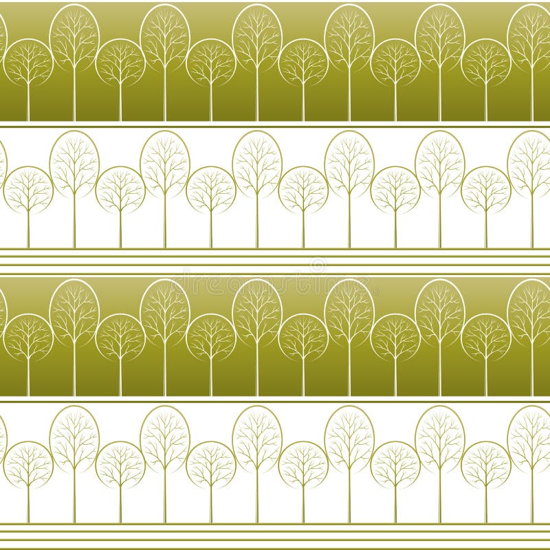 Trees, Seamless Background stock vector. Illustration of organic - 91668449