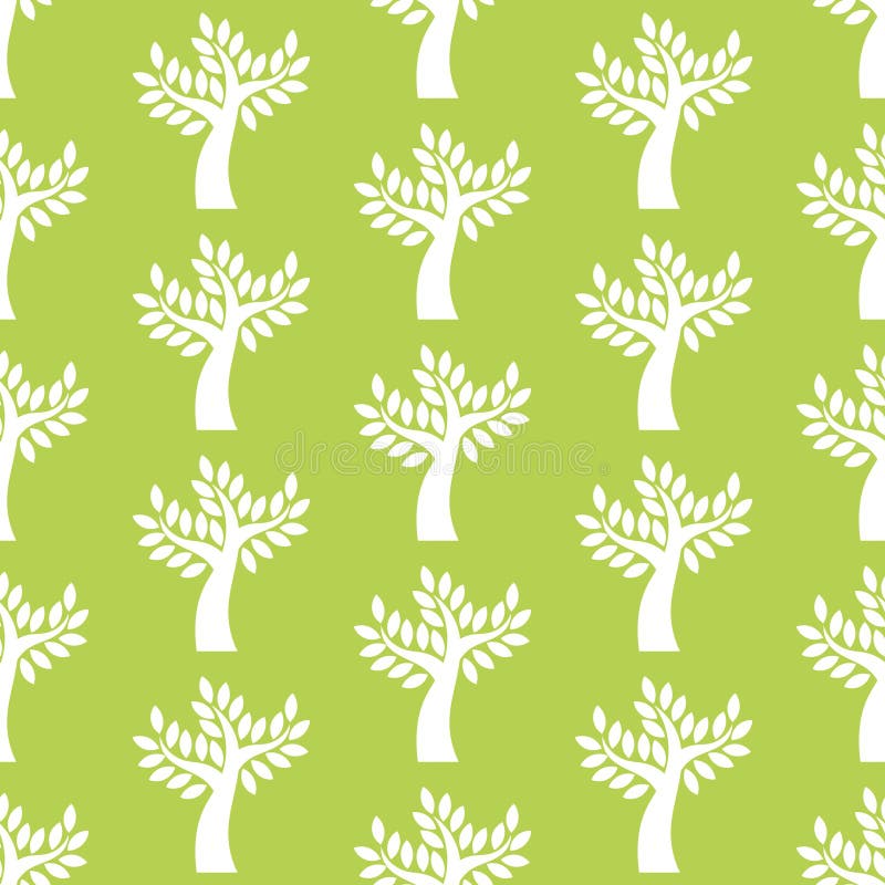 Trees seamless pattern stock vector. Illustration of olive - 122604328