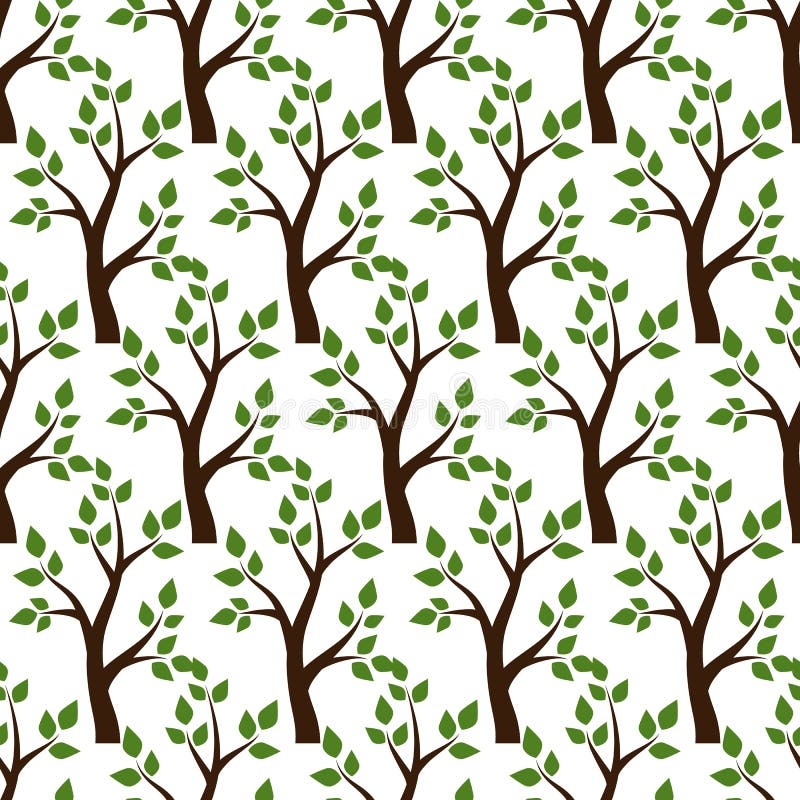 Trees seamless pattern stock vector. Illustration of silhouette - 86940546