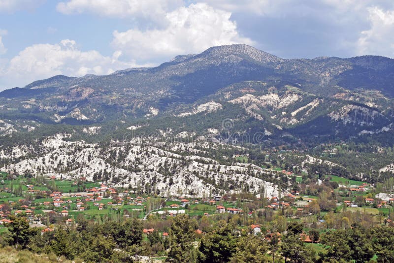A Landscape View of Trees and Plants in the Turkish Mountains Stock ...