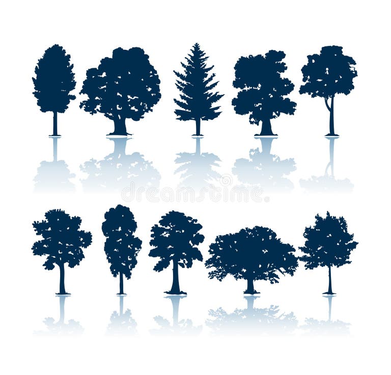 Group Silhouettes Trees Stock Illustrations – 1,638 Group Silhouettes ...