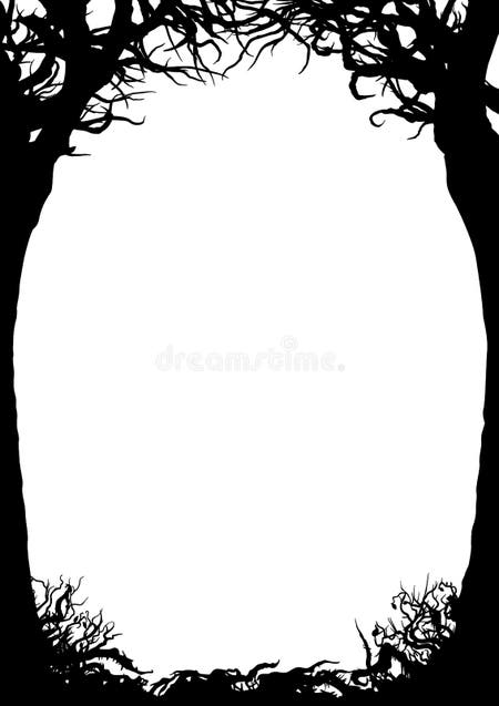 Trees silhouettes frame stock vector. Illustration of silhouette ...