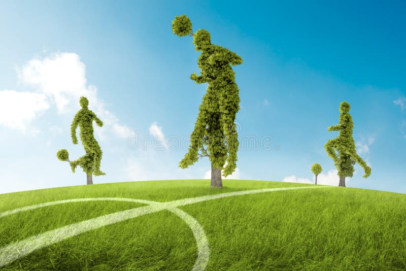Trees soccers player stock photo. Image of meadow, sport - 31381606