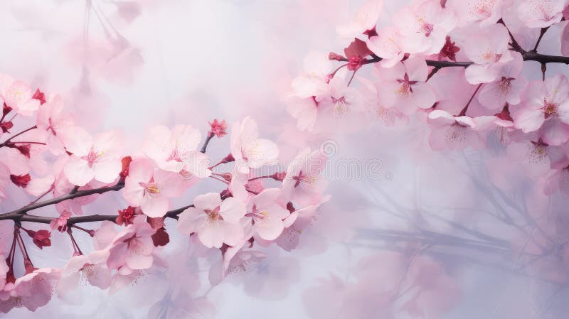 Stunning Ethereal Beauty Trees Spring Pattern Background Ai Stock ...