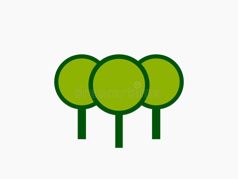 Trees symbol icon stock vector. Illustration of natural - 236519966