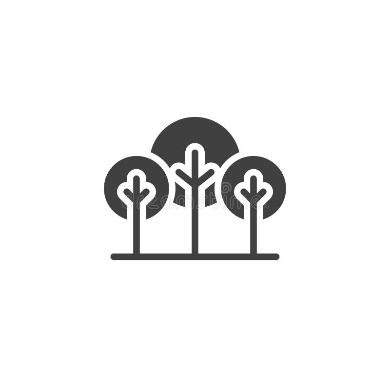 Trees vector icon stock vector. Illustration of flat - 247608675