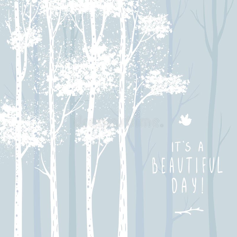 Trees white stock vector. Illustration of cute, abstract - 63385644