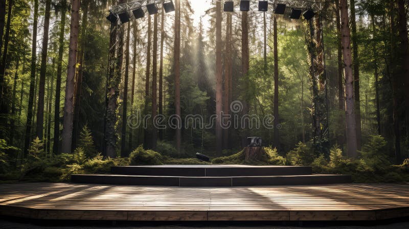 Trees wood stage stock image. Image of wood, stage, environment - 339954631