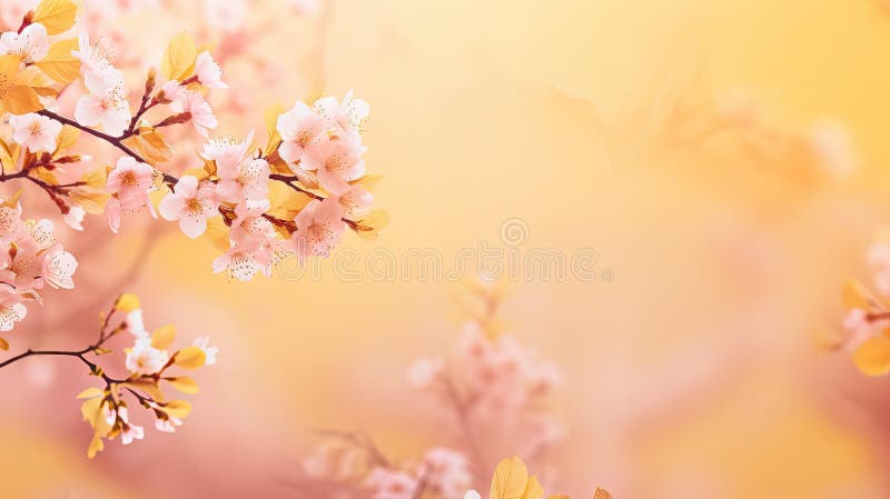 Trees Yellow Spring Background Stock Illustration - Illustration of ...