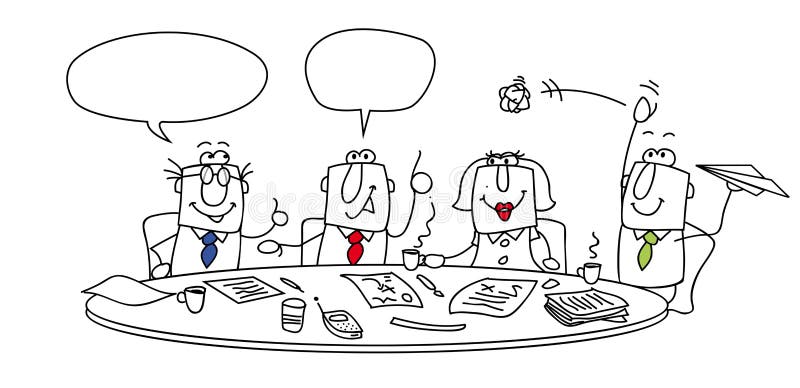 Treffen vektor abbildung. Illustration von flugzeug, diskussion - 33365312