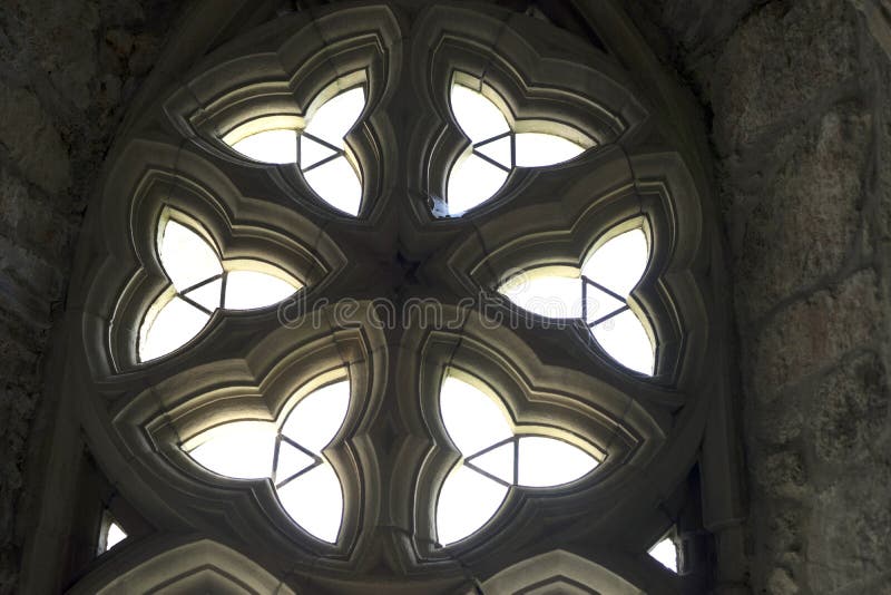 Trefoil design window stock photo. Image of glass, window - 74698306