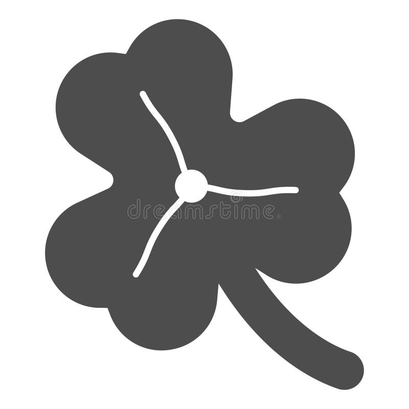 Trefoil Leaf Clover Solid Icon, Saint Patrick Day Concept. Vector ...