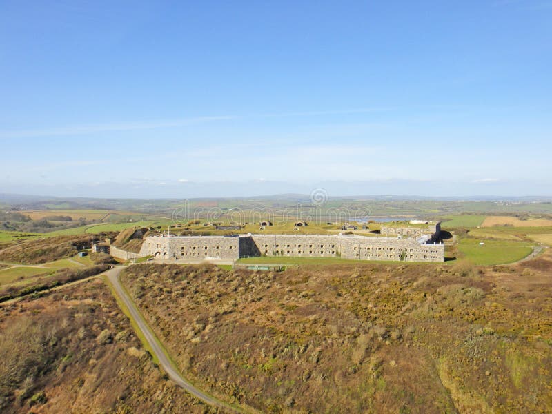 Tregantle Fort on the Rame Peninsula, Cornwall Stock Image - Image of ...