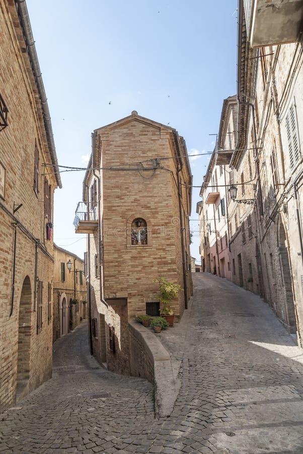 Treia (Marches, Italy) stock image. Image of macerata - 28918313