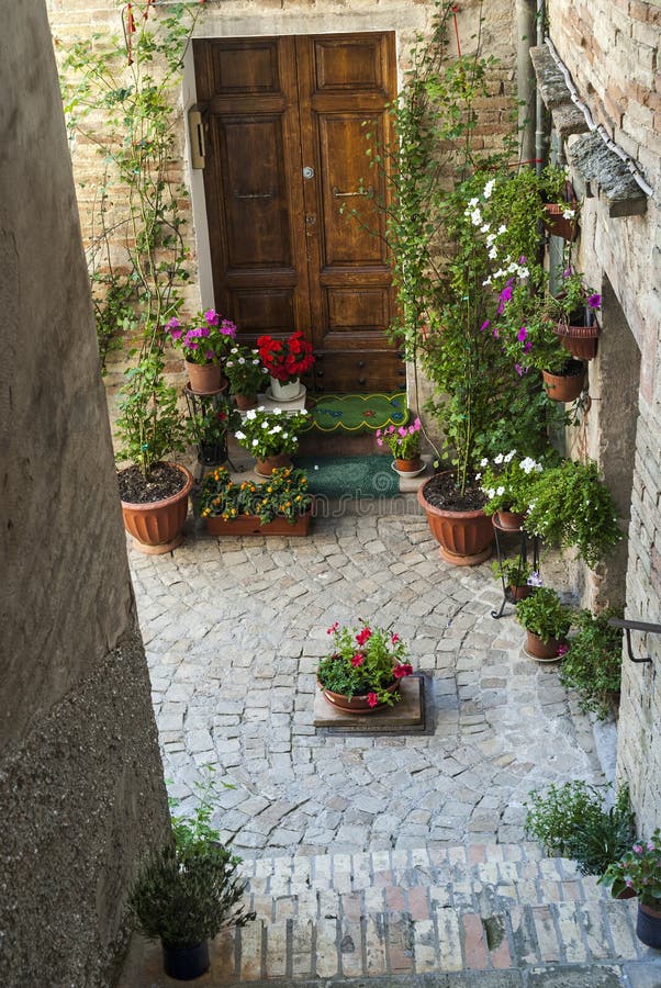 Treia (Marches, Italy) stock photo. Image of medieval - 28918336