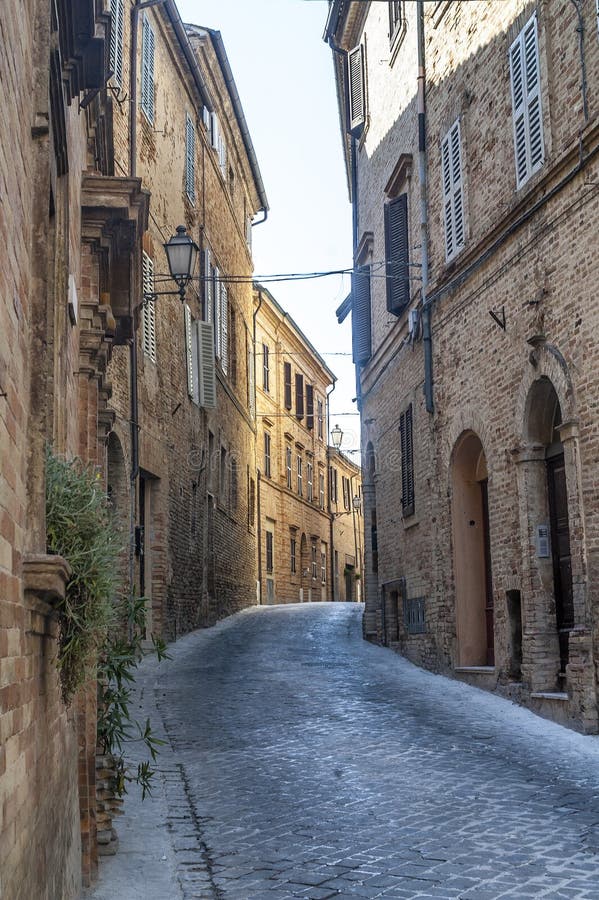 Treia (Marches, Italy) stock photo. Image of arcade, medieval - 28963320