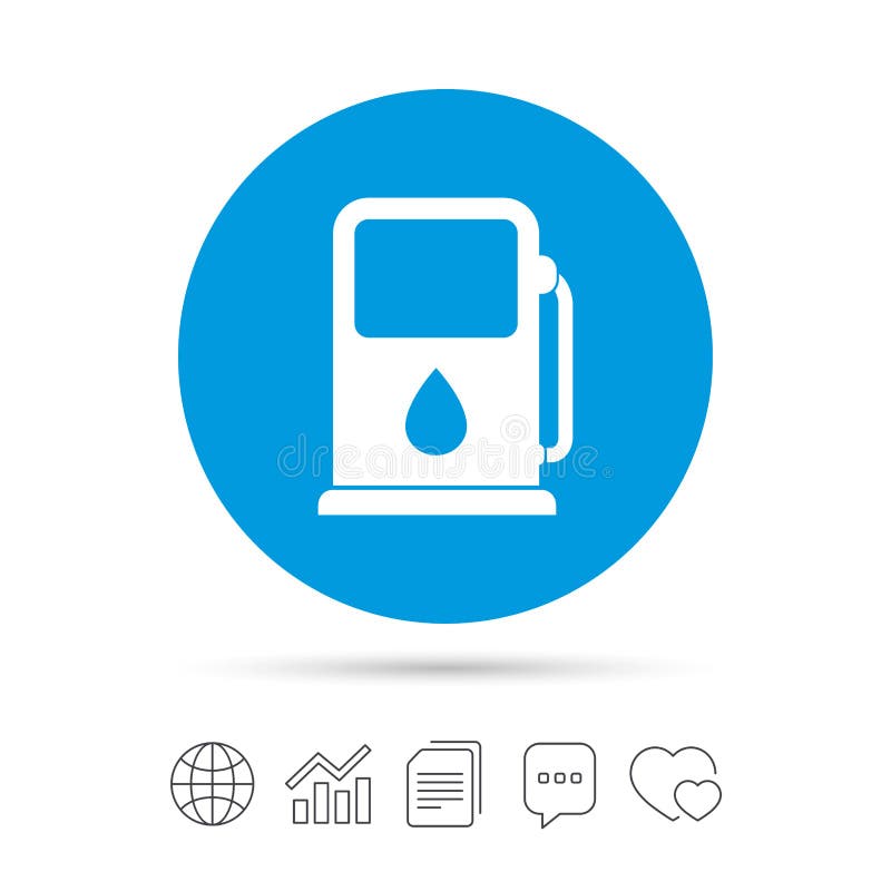 Treibstoff- Oder Tankstelleikone Autobrennstoffzeichen Vektor Abbildung ...
