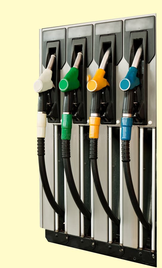 Treibstoff Oder Benzin-Pumpen Und Griffe Stockbild - Bild von griffe ...