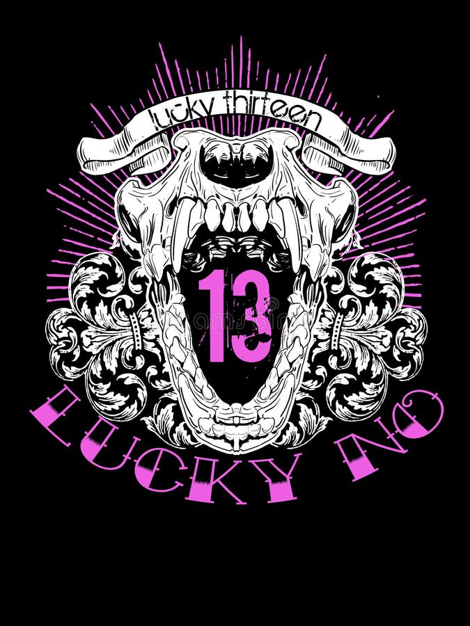 Treize chanceux illustration de vecteur. Illustration du pointu - 5059747