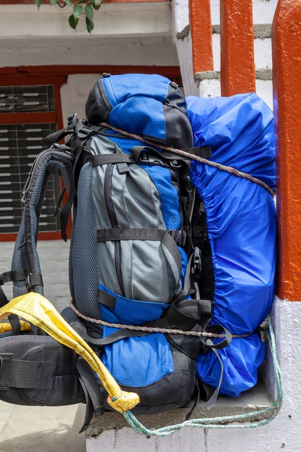 Trekkers backpack. stock image. Image of design, isolated - 164699749