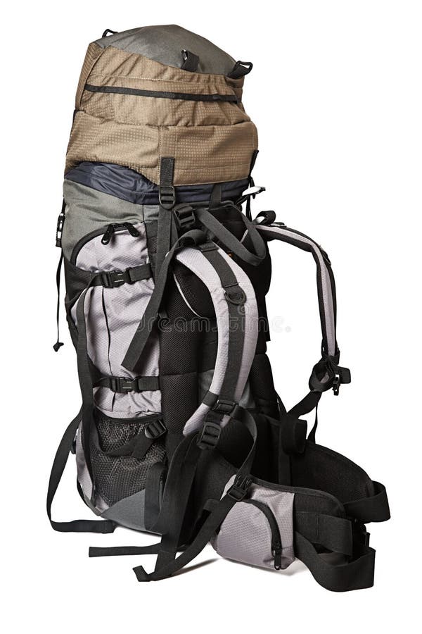 Trekking backpack isolated stock photo. Image of travel - 13129422