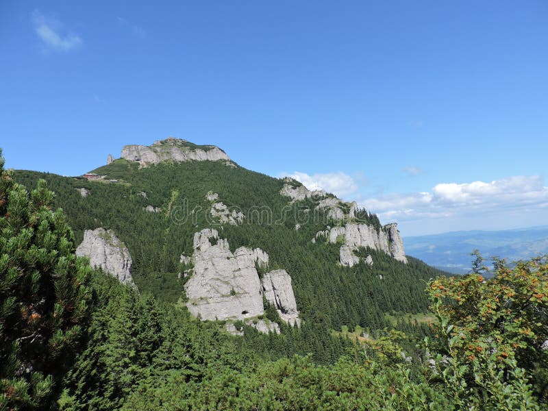 Trekking in Ceahlau Mountains Stock Photo - Image of hiking, summit ...