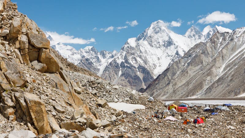 Trekking Expedition Camp, Karakorum, Pakistan Stock Image - Image of ...