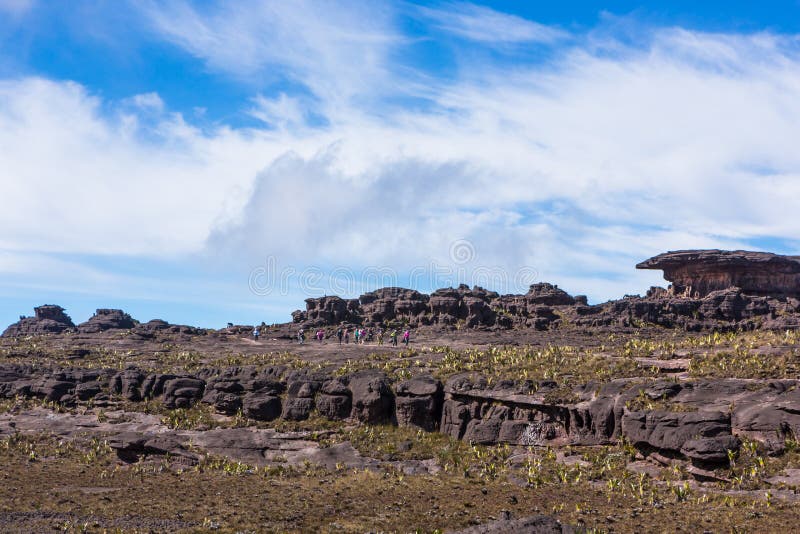 Trekking Mount Roraima stock image. Image of cliff, colorful - 103149899