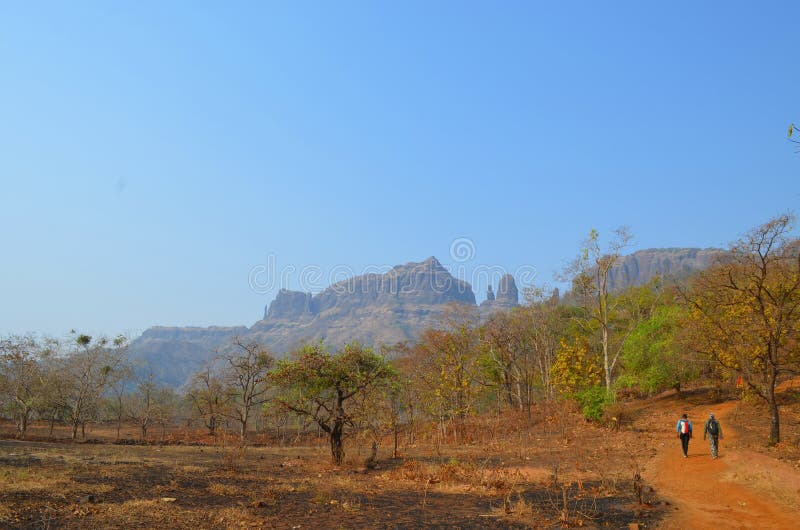 Trekking time Mahuli Fort editorial stock photo. Image of shadow ...