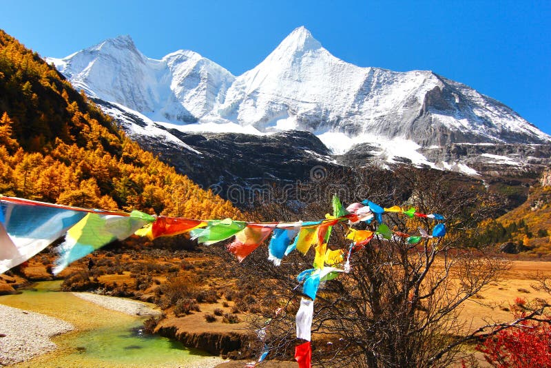 Trekking at Yading Nature Reserve in Daocheng County ,China Stock Photo ...