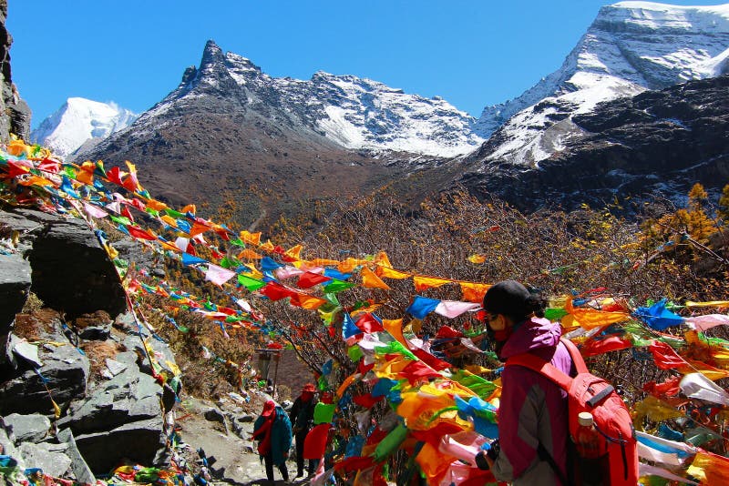 Trekking at Yading Nature Reserve in Daocheng County ,China Editorial ...