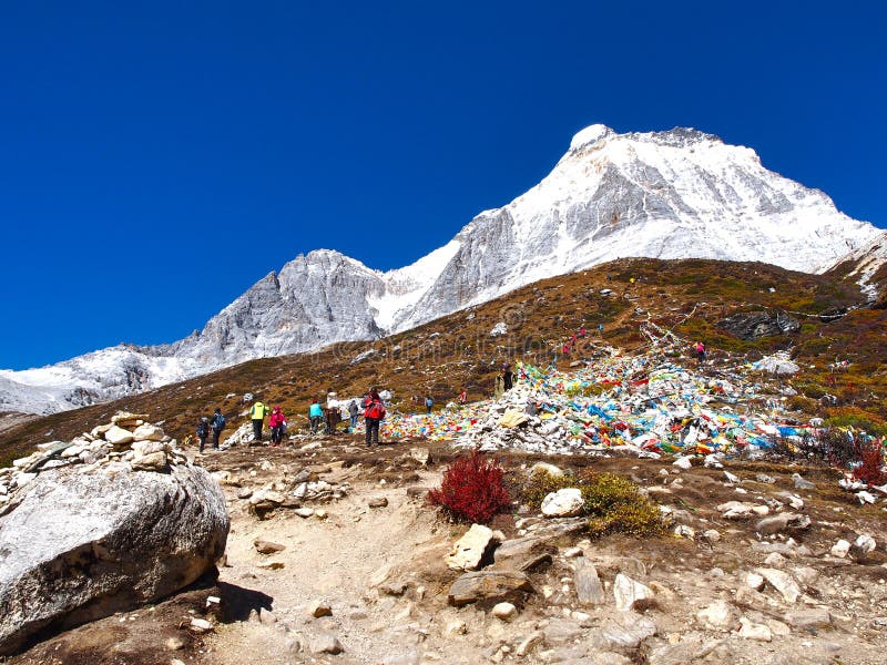 Trekking at Yading Nature Reserve in Daocheng County ,China Editorial ...