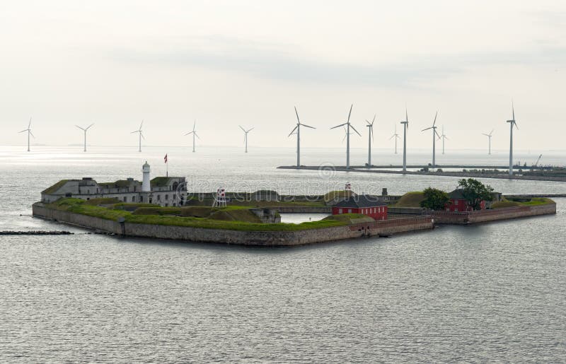 Trekroner Fort, Copenhagen. Denmark Stock Image - Image of water ...