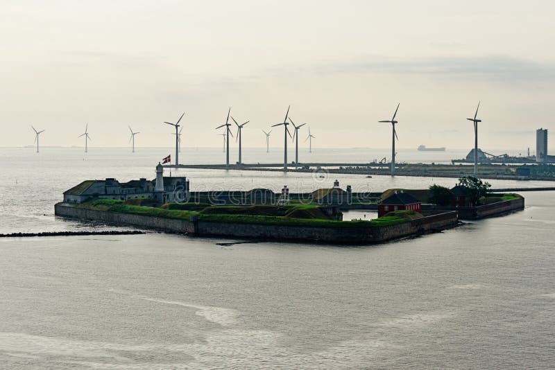 Trekroner Fort, Copenhagen. Denmark Stock Image - Image of water ...